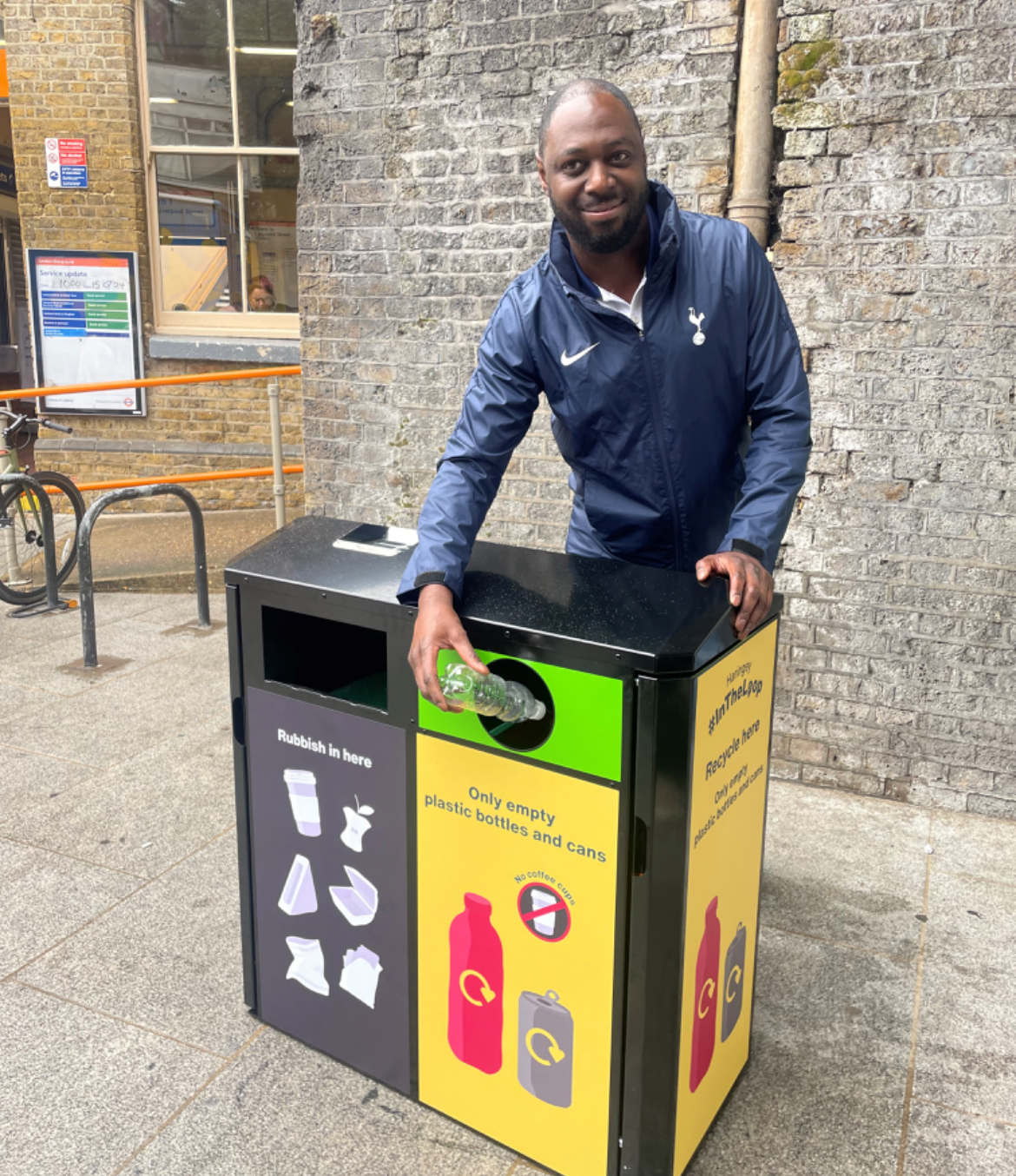 Ledley King unveils bold new recycling bins as Haringey boosts ...