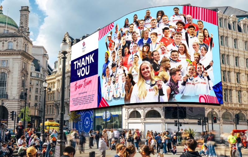 Piccadilly Lights and Ocean Outdoor celebrate Team GB athletes ...