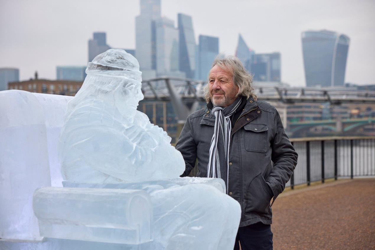 Frozen & Forgotten – Ice sculpture of older person unveiled outside ...