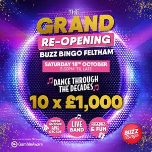 BUZZ BINGO FELTHAM CELEBRATES REVAMP WITH DANCE PARTY AND £40,000 IN ...